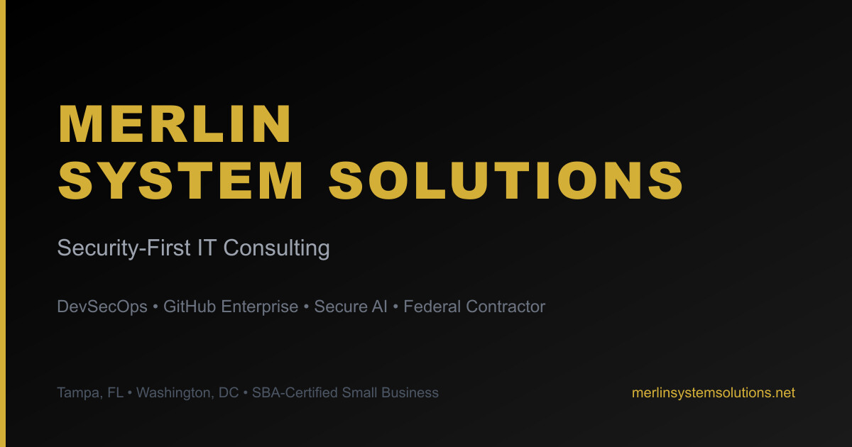 Merlin System Solutions Tampa FL | Federal IT Contractor | DevSecOps ...